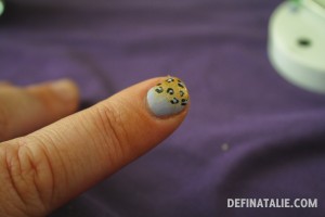 Tutorial: Lilac leopard gradient nails.